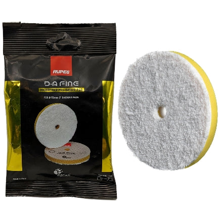 Rupes 3" D-A Ultra-Fine White Microfiber Pad for Random Orbit, 9.MF80M ...