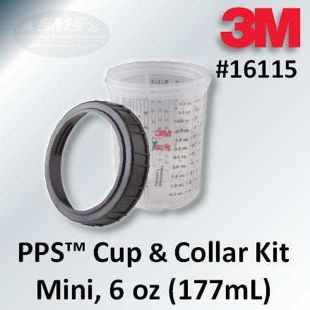 3M PPS Mini Cup and Collar 2-Pack Kit, 6 ounce (177 mL), 16115 ...