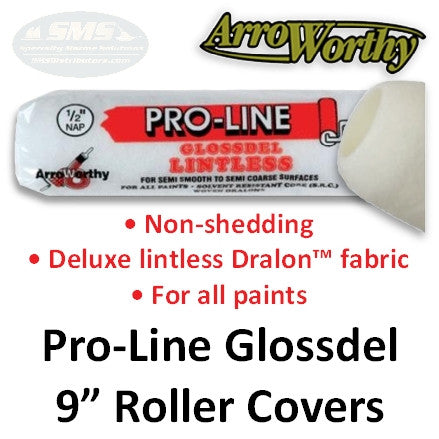 Arroworthy Pro-Line Glossdel 9" Roller Covers, 1/4" Nap, 9FGL2 ...