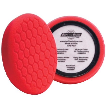 Buff & Shine 7.5" Center Ring Foam Hex-Face Buff Pad, Finishing, 621RH ...