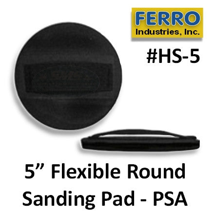 Ferro 5" Flexible Round PSA Hand Sanding Pad, HS-5 – SMSDistributors.com