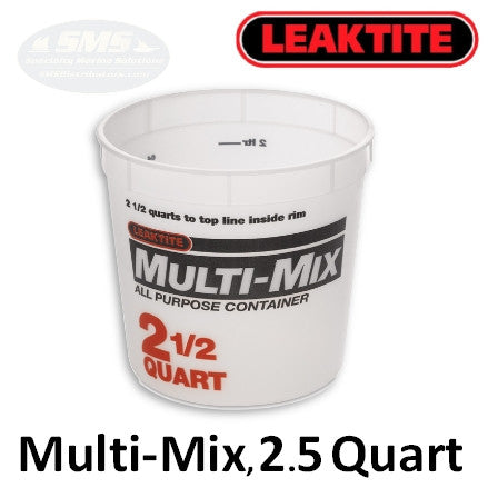 Leaktite Mutli-Mix Plastic 2.5 Quart Containers – SMSDistributors.com