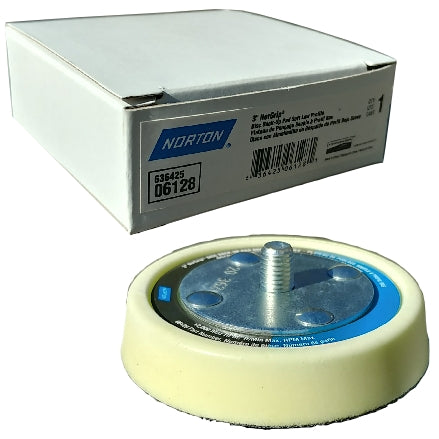 Norton 3" Grip Backup Pad, Low Profile Soft Density, 06128 ...