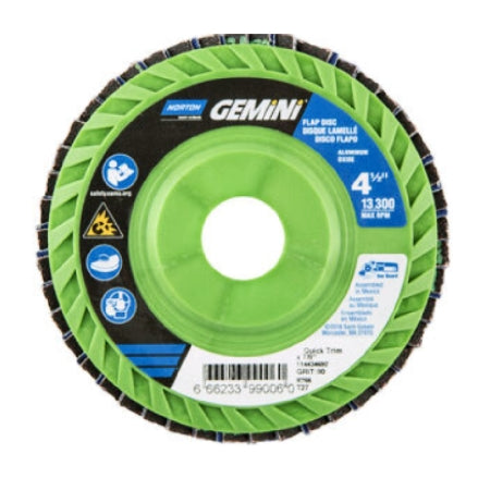 Norton Flap Disc Gemini R766 ZA, 4.5" x 7/8", Plastic Hub, Flat T27 ...