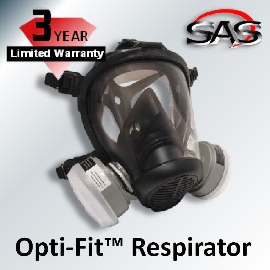 SAS Safety brand Opti-Fit Fullface Respirator - Includes Organic Vapor ...