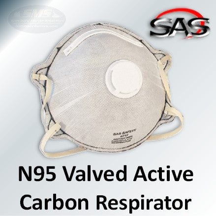 SAS Safety Corp Brand N95 Valved Active Carbon Respirator ...