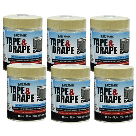 Easy Mask Tape & Drape 1.9' x 100' Pre-taped Masking Film, 71020/12 ...