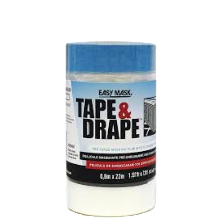 Easy Mask Tape & Drape 2' x 72' Pre-taped Masking Film, 949460 ...