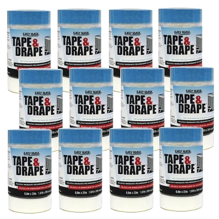 Easy Mask Tape & Drape 2' x 72' Pre-taped Masking Film, 949460 ...