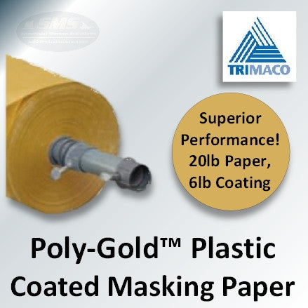 Trimaco Poly-Gold Plastic Coated Masking Paper - Superior Performance ...